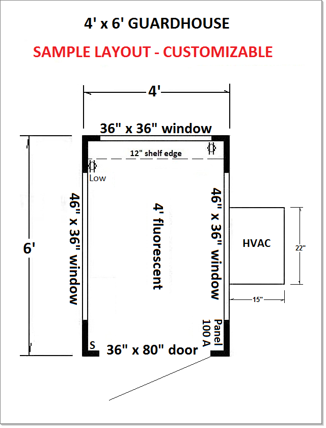 Guard Shacks : Security, Assembled, Modular and Portable 4x6